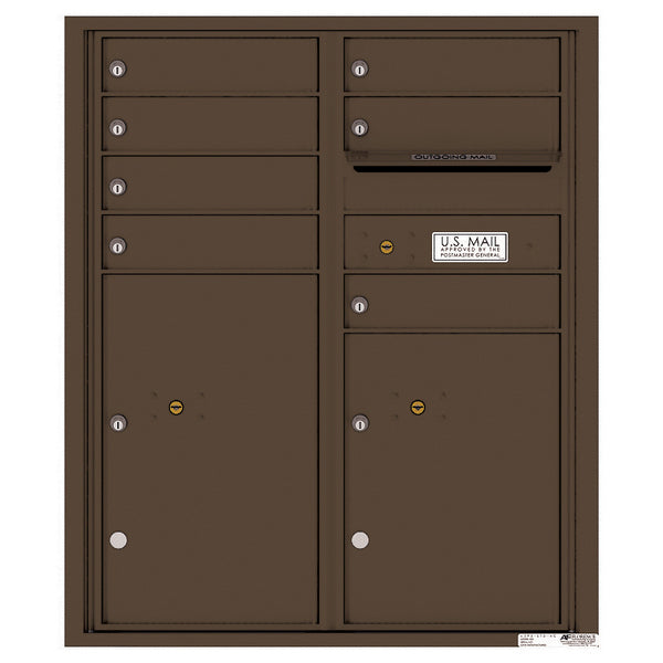 4C Commercial Mailbox, Wall Mt. USPS Approved, Total Tenant compartmen ...